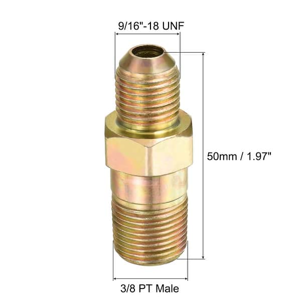 Extension Pipe Fitting 9/16"-18 UNF Male to 3/8 PT Hex Connector - Bed Bath & Beyond - 37211915